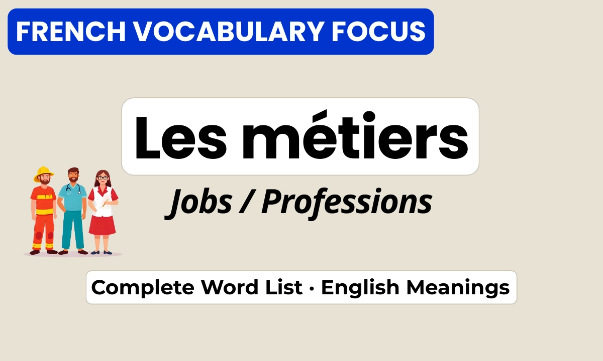 French Jobs Vocabulary — Complete List of Professions in French