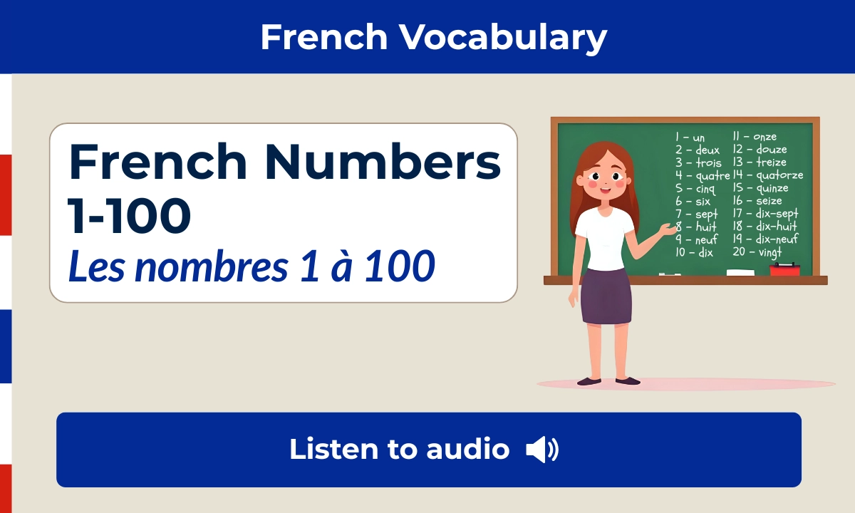 French Numbers 1-100 — With Audio, Pronunciation & Easy Tips