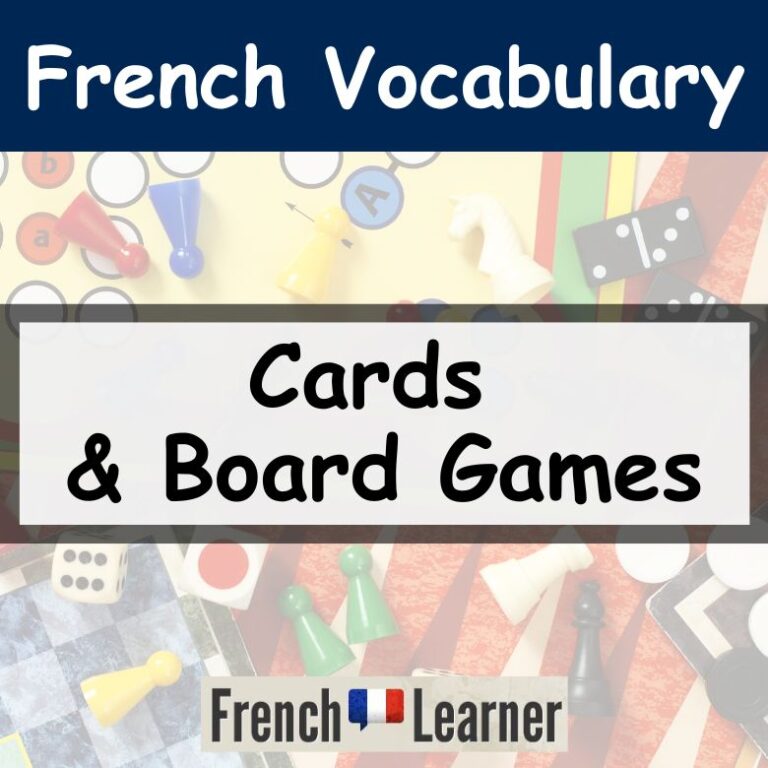 French Card and Board Games Vocabulary | FrenchLearner