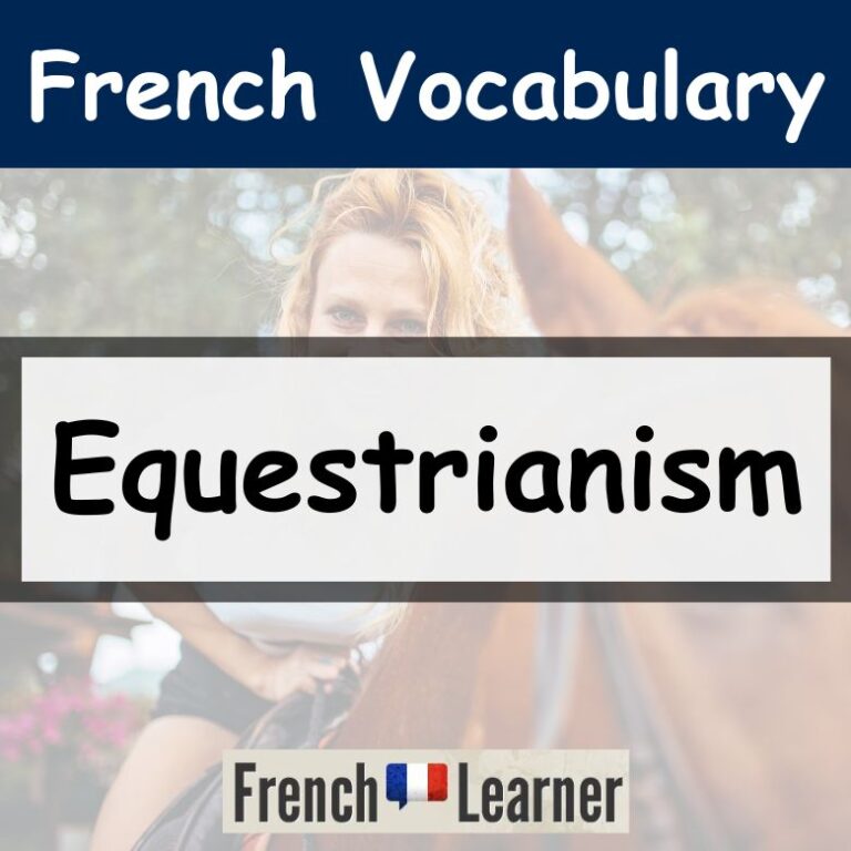 French Equestrian (Horseback Riding) Vocabulary