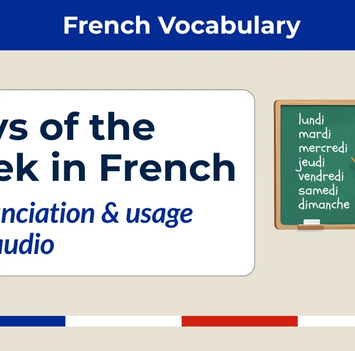 Days of the Week in French — Pronunciation & Usage with Audio