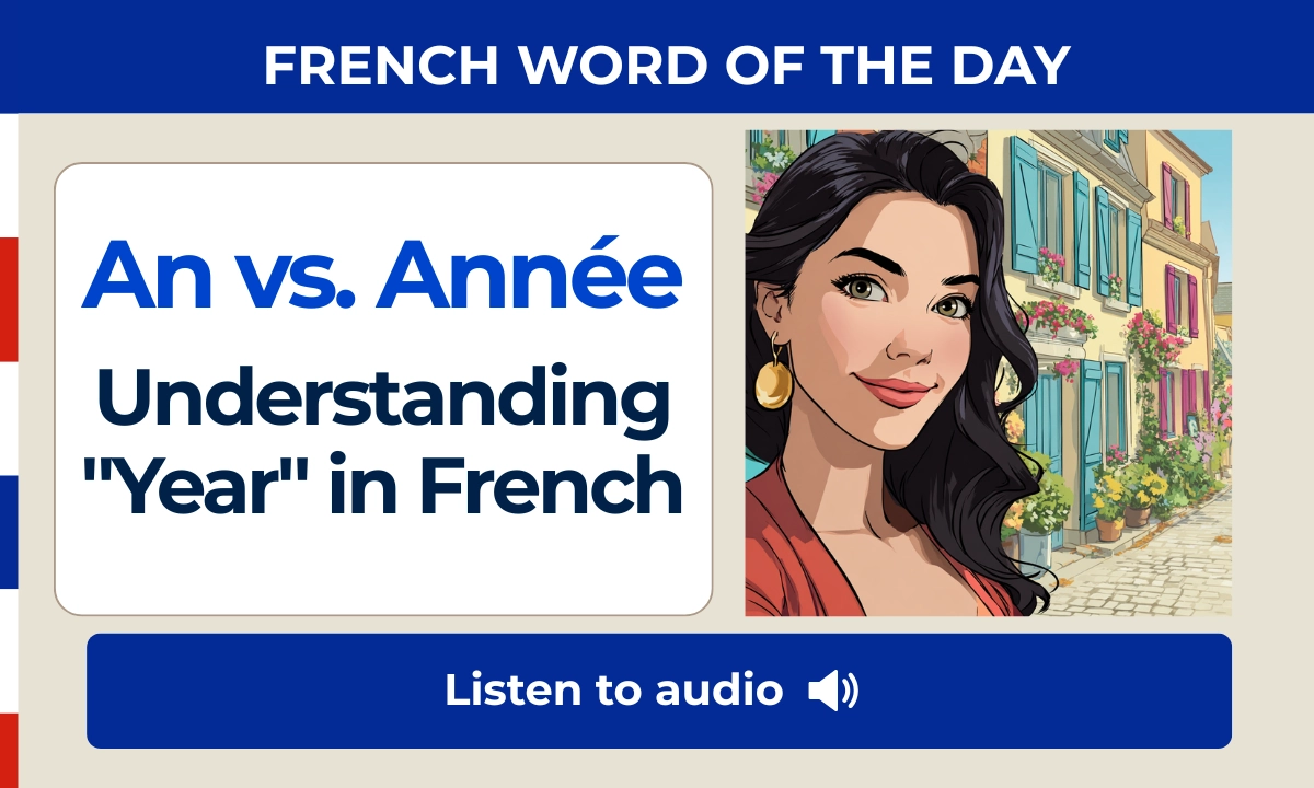An vs. année — Meaning, Pronunciation, and Examples in French