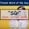 Sûr - Sure, Certain, Safe | FrenchLearner Word of the Day