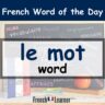 Mot - word | FrenchLearner Word of the Day French Lessons