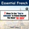 De rien - You're welcome in French | FrenchLearner