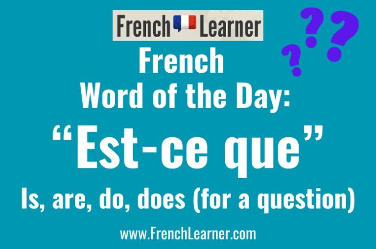 Est-ce que - Is, are, do, does | FrenchLearner Expressions