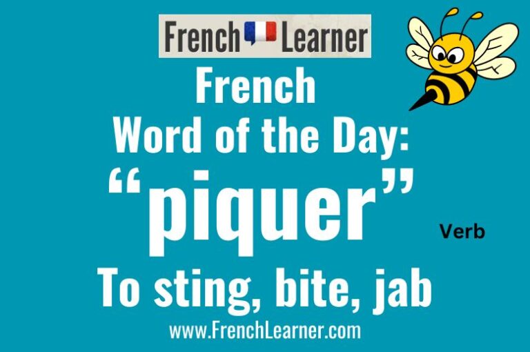 Piquer - To Sting, bite, jab | FrenchLearner Word of the Day