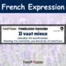 Il vaut mieux (You had better) - French Expression