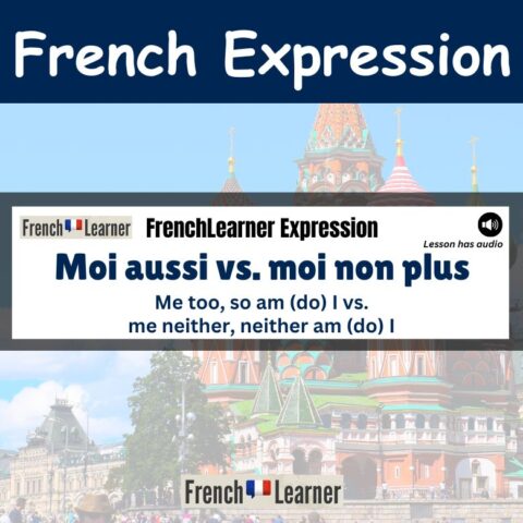 Moi aussi vs. moi non plus (Me too vs. me neither)