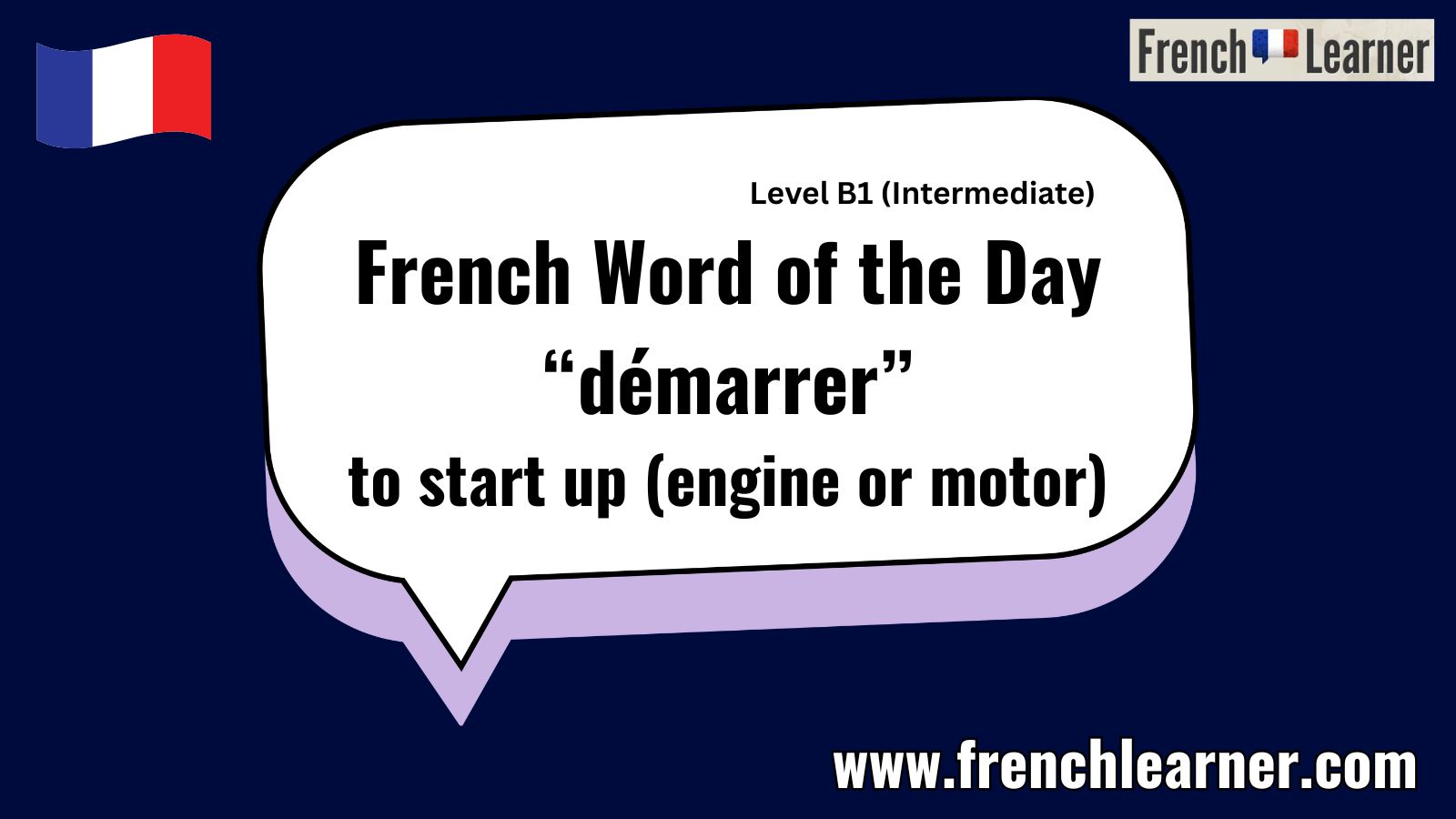 Starter Motor In French