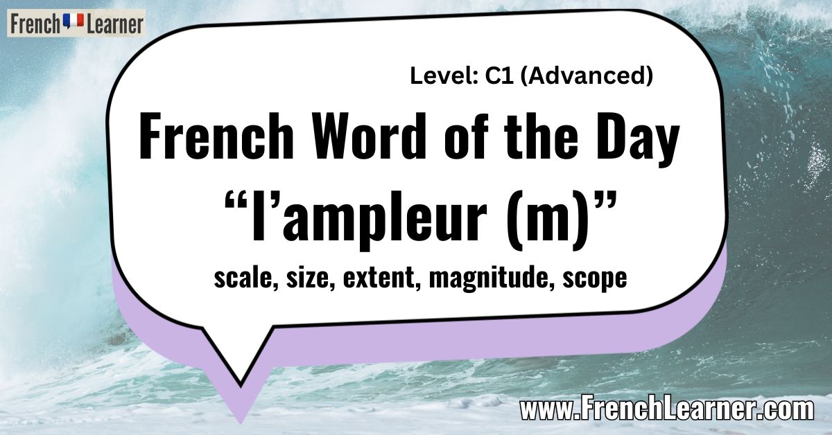 Ampleur (Scale, Size, Extent) - French Word of the Day