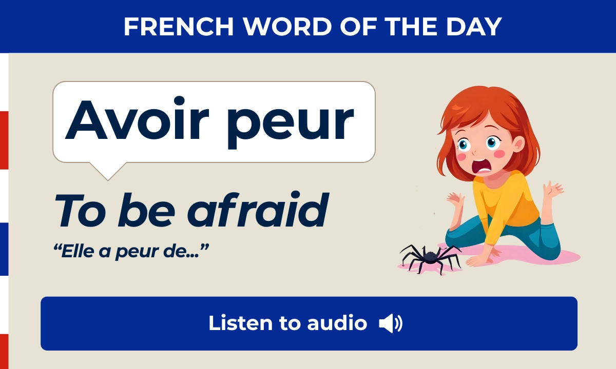Avoir peur — Meaning, Pronunciation, and Examples in French