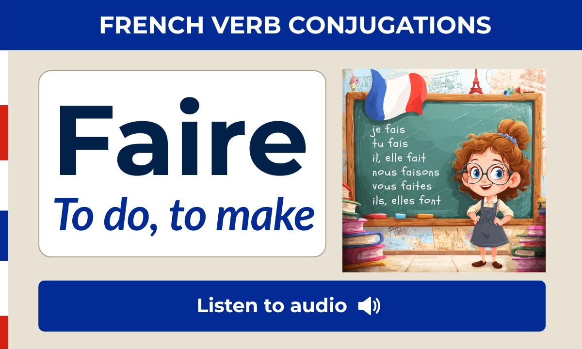 Faire Conjugation: Charts, All Tenses, & Native French Audio
