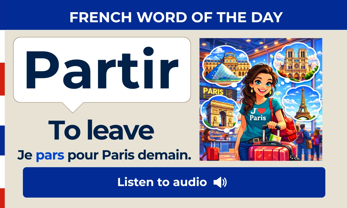 Partir — Meaning, Pronunciation, and Examples in French