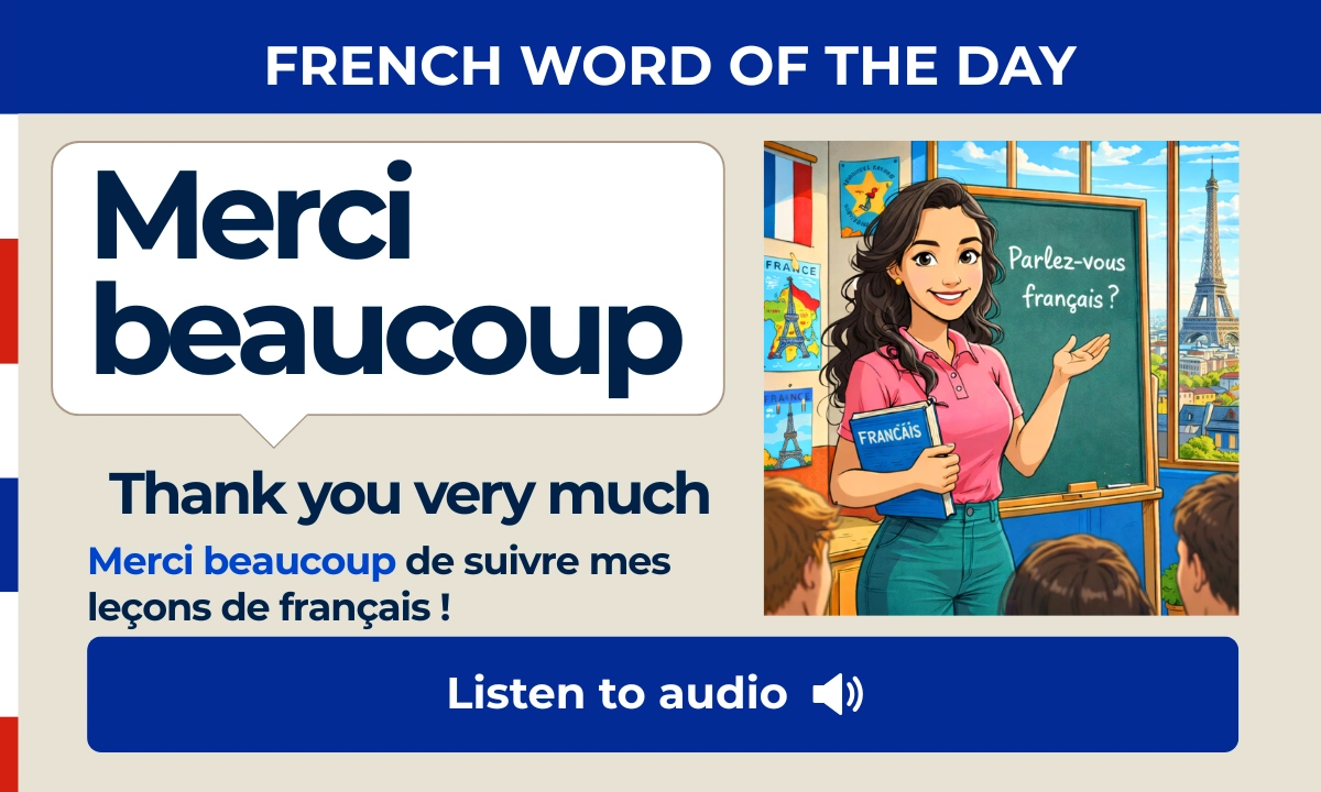 Merci beaucoup — Meaning, Pronunciation, and Examples in French