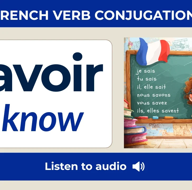 Savoir Conjugation: Charts, Native Audio & Interactive Quiz